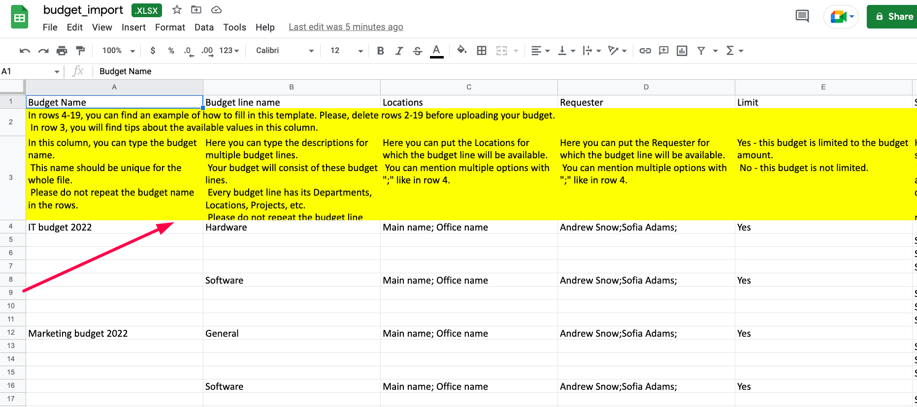 How to Import and Update Budgets How to Import and Update Budgets